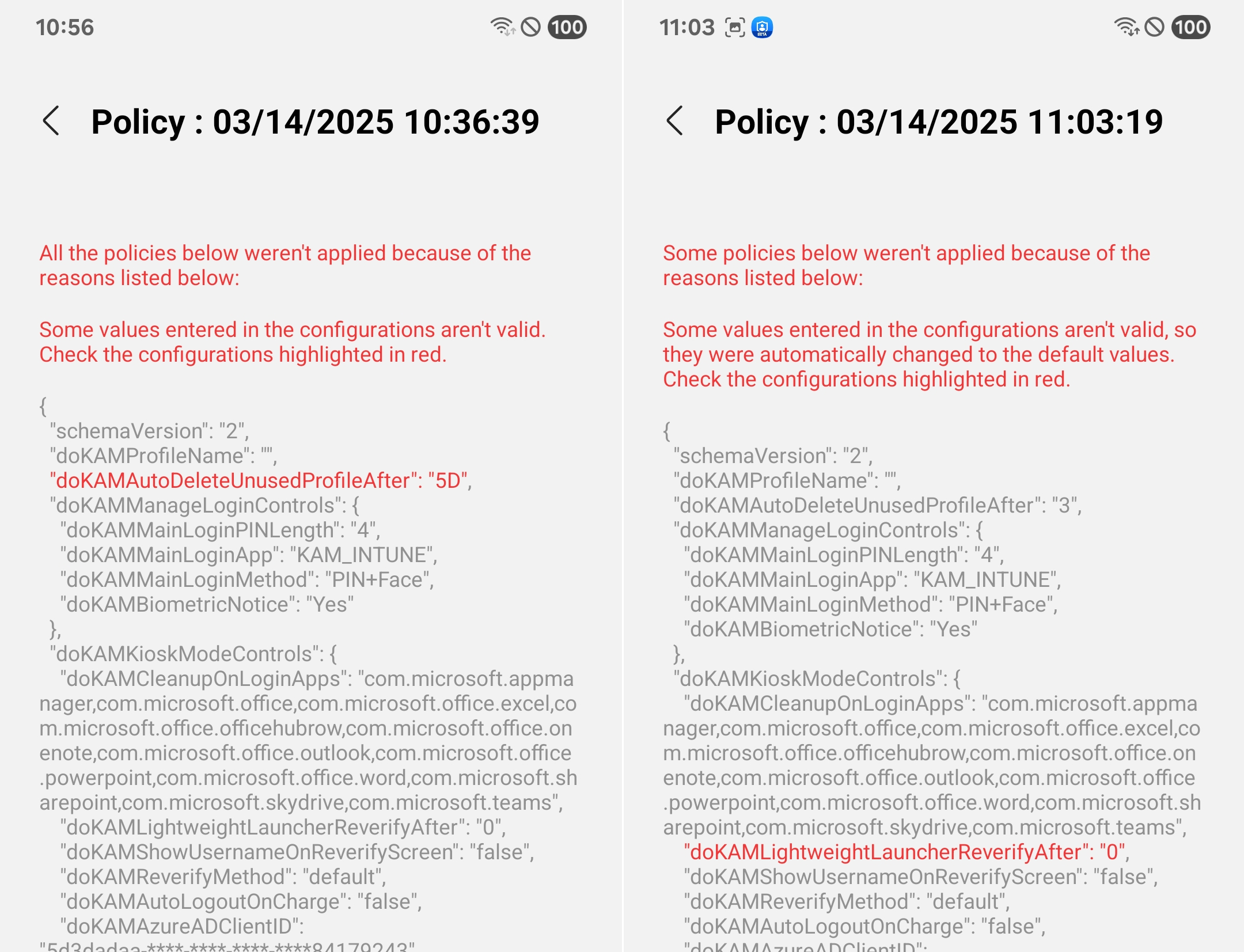 View policies on the device | Knox Authentication Manager | Samsung ...